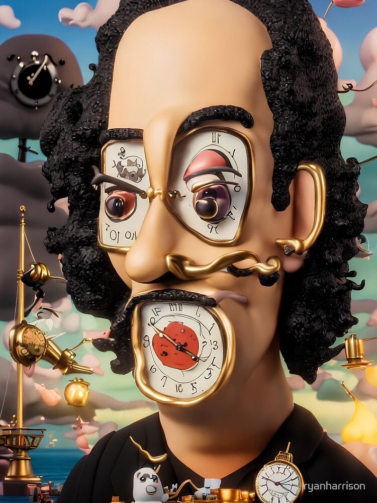 "Surreal Surrealist Clock Face Man " Poster for Sale by ryanharrison ...