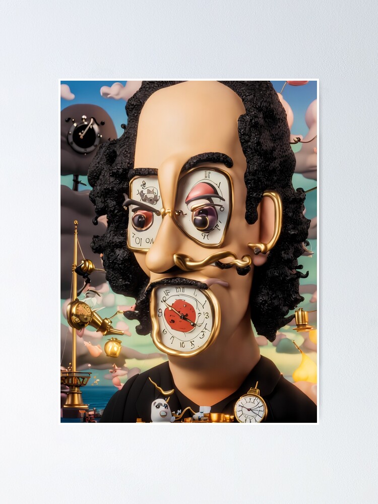 "Surreal Surrealist Clock Face Man " Poster for Sale by ryanharrison ...