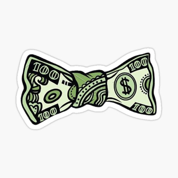 "money bow ties" Sticker for Sale by THE-TFG | Redbubble