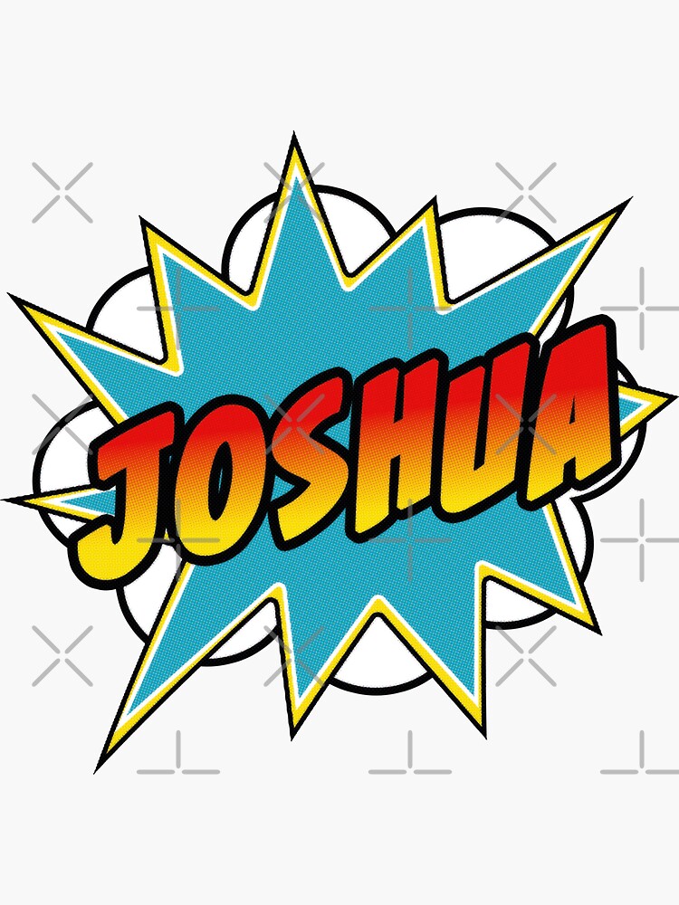 "Boys Joshua Name Comic Book Superhero" Sticker for Sale by Rixta82 ...