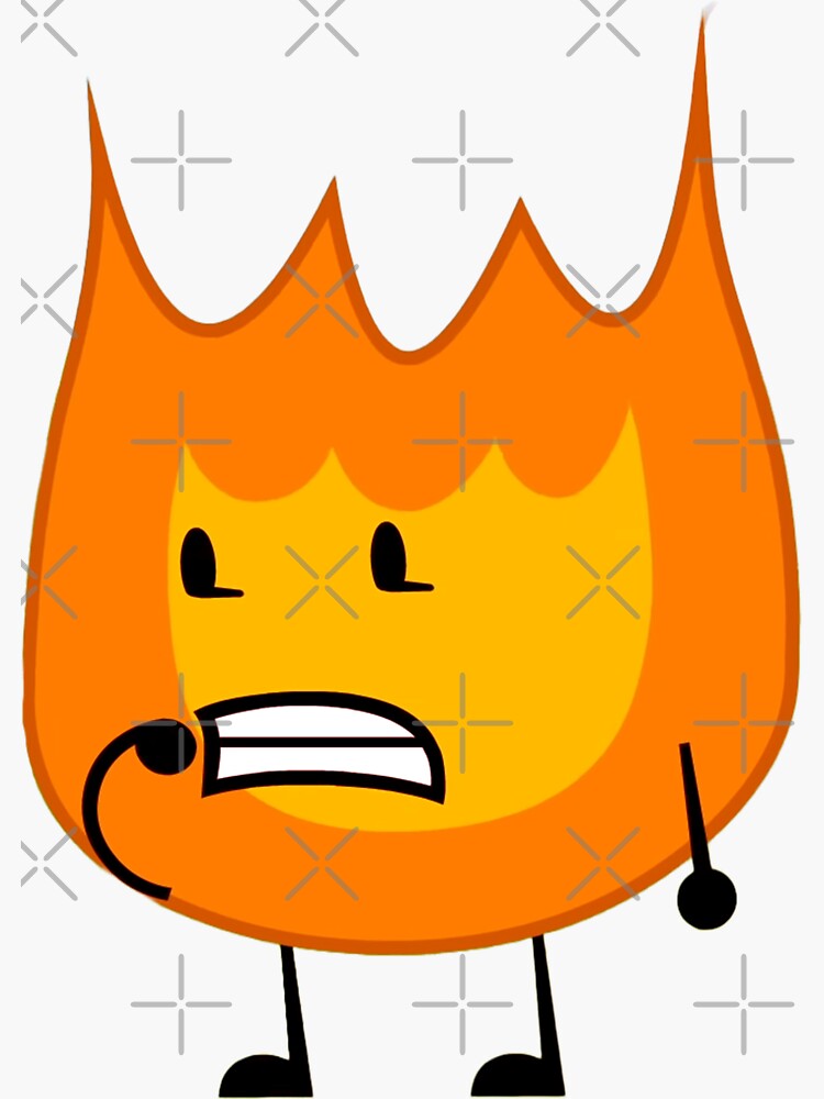 "BFDI Firey " Sticker for Sale by LadyShop0 | Redbubble