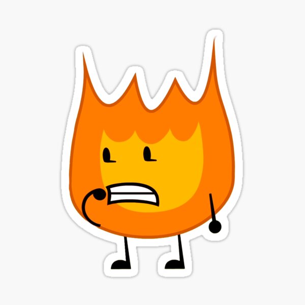 "BFDI Firey " Sticker for Sale by LadyShop0 | Redbubble