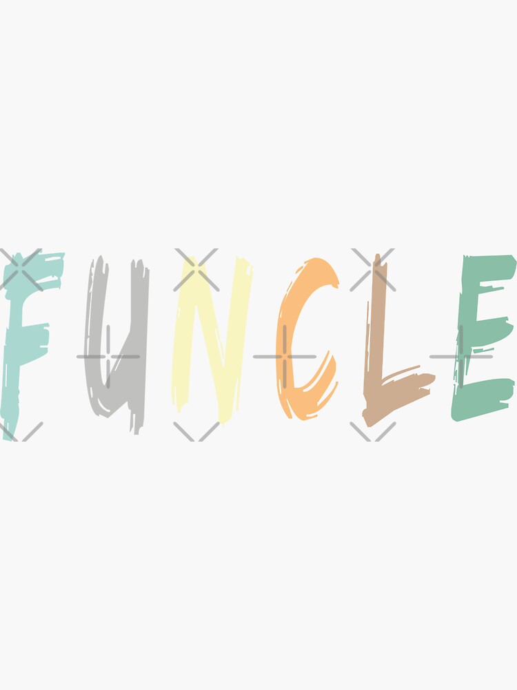 "Funcle, Uncle Graphic gif, Pregnancy Announcement." Sticker for Sale ...