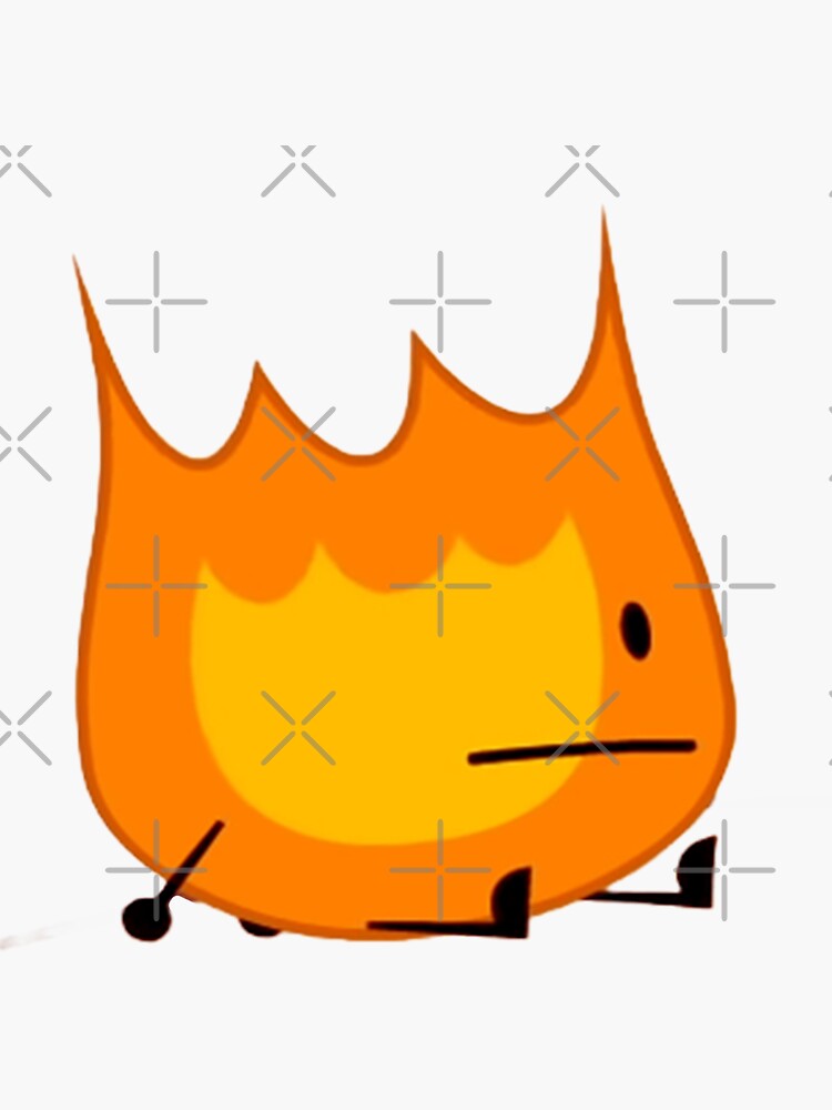 "BFDI Firey " Sticker for Sale by LadyShop0 | Redbubble