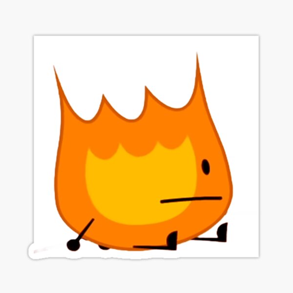 "BFDI Firey " Sticker for Sale by LadyShop0 | Redbubble