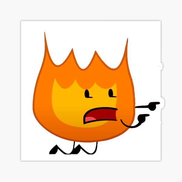 "BFDI Firey " Sticker for Sale by LadyShop0 | Redbubble