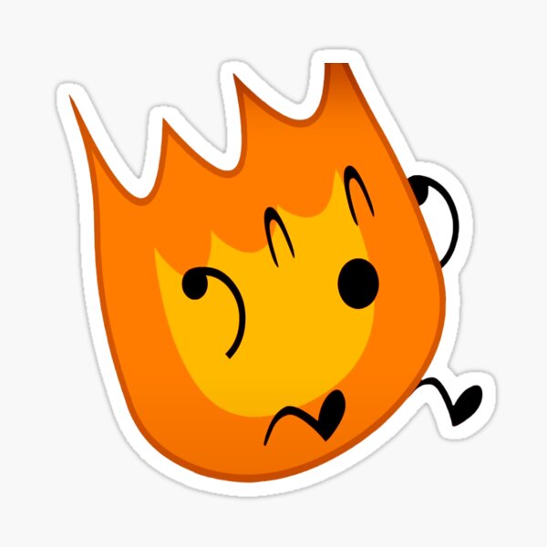 "BFDI Firey " Sticker for Sale by LadyShop0 | Redbubble