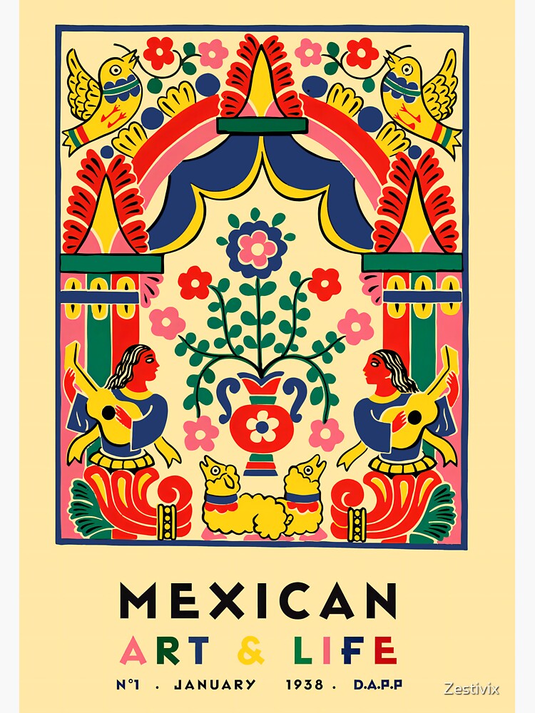 "Vintage Mexican Art and Life Magazine Cover 1938 N°1. Mexican ...