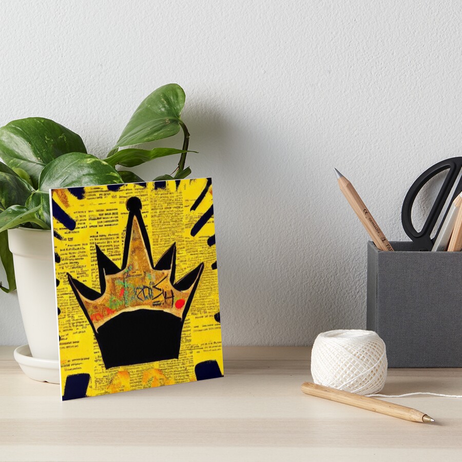 "King Crown | Royalty | Street Art | Newspaper Collage" Art Board Print ...