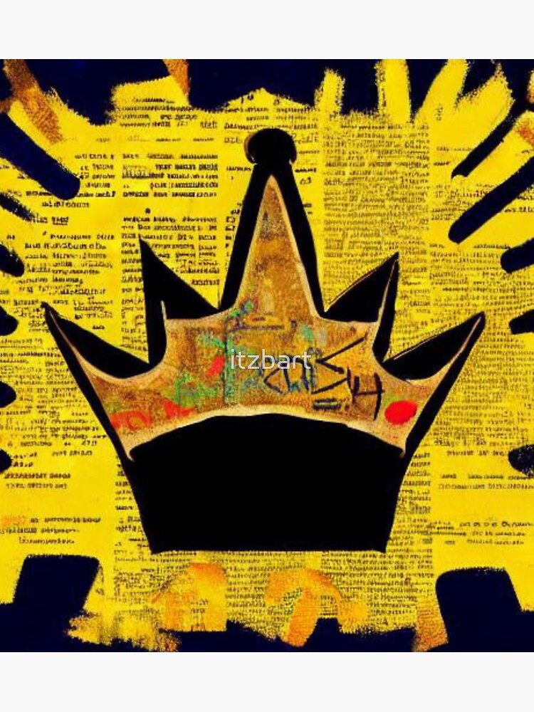 "King Crown | Royalty | Street Art | Newspaper Collage" Sticker for ...