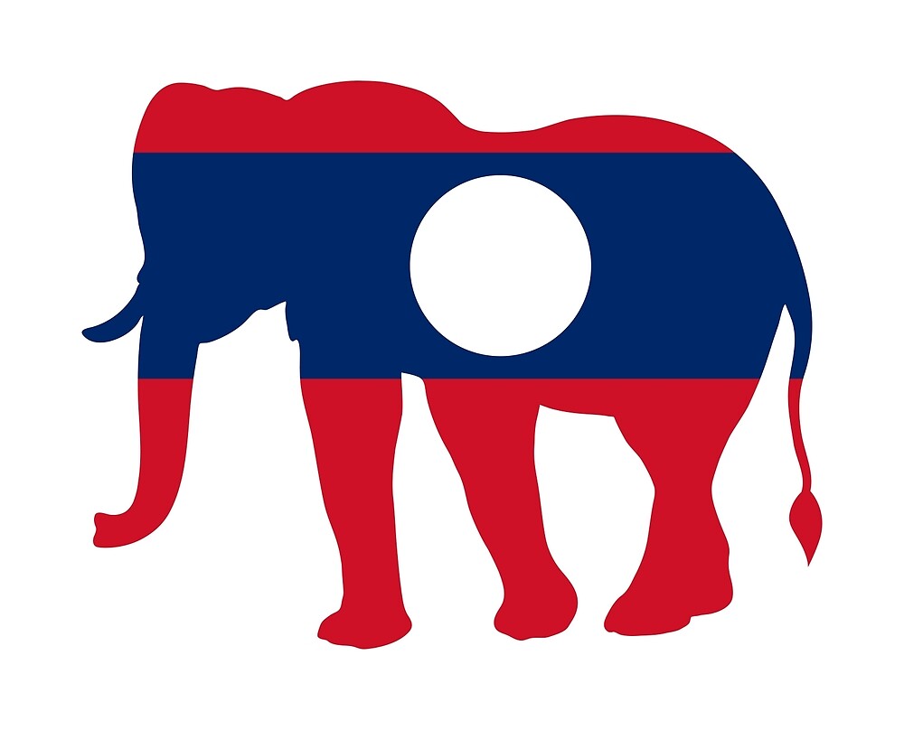"Flag Elephant of Laos" by fourretout | Redbubble