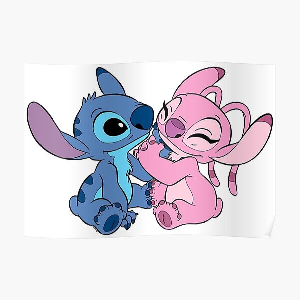 "Stitch and Angel" Poster for Sale by Roby-Fox | Redbubble