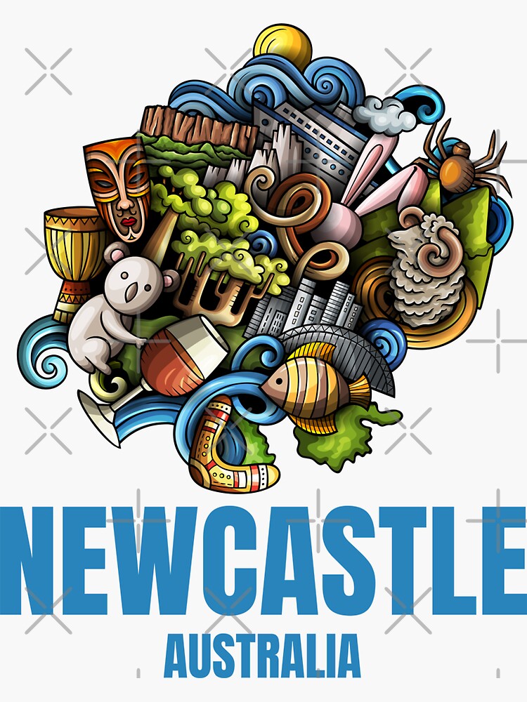 "Newcastle, NSW | Australian Symbols" Sticker for Sale by krisworld ...