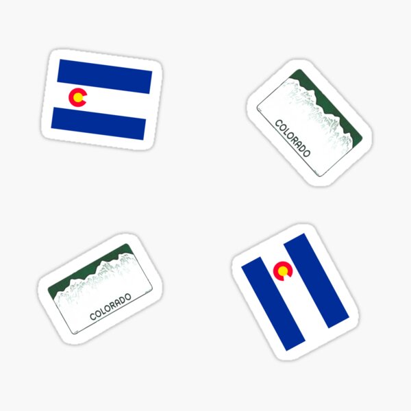 "Colorado DMV Flag and Colorado License Plate Pattern" Sticker for Sale ...