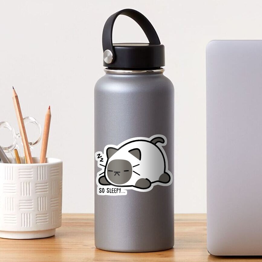 "So Sleepy...Siamese Cat" Sticker for Sale by FreshPond | Redbubble