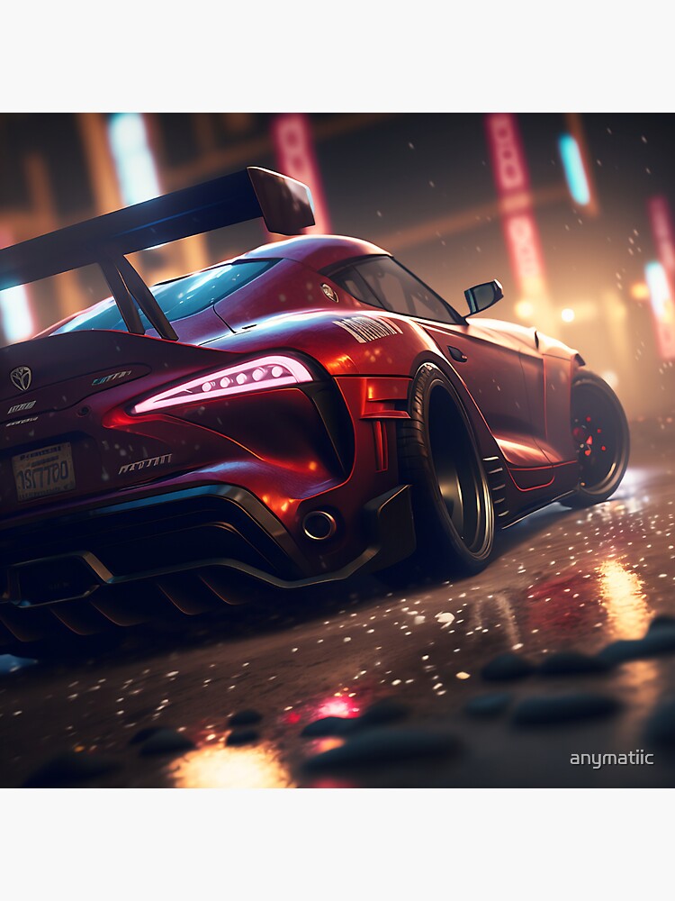 "Tokyo Nights Supra" Sticker for Sale by anymatiic | Redbubble