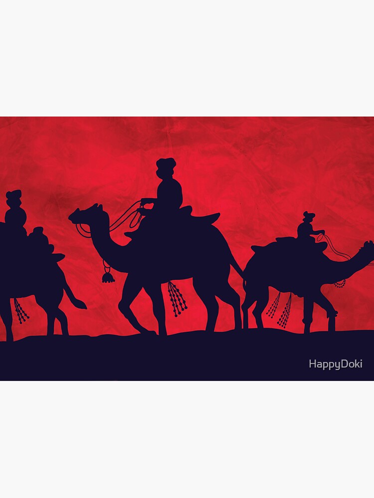 "Rajasthan Camels Art" Sticker for Sale by HappyDoki | Redbubble