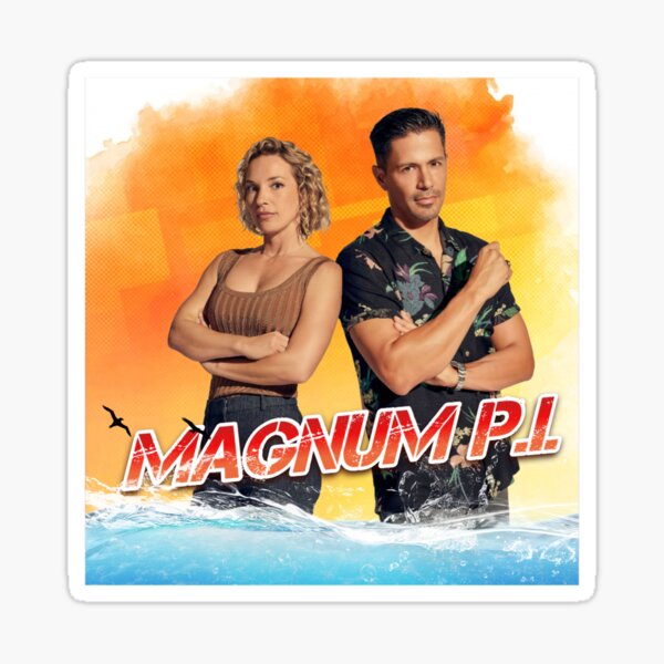 "Rebooted Magnum P.I. 2018" Sticker for Sale by YvonneTLH09 | Redbubble