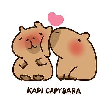 "Capybara couple kiss" Sticker for Sale by picopang | Redbubble