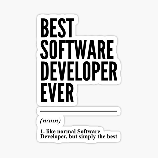"Best Software Developer Ever Funny Definition" Sticker for Sale by ...