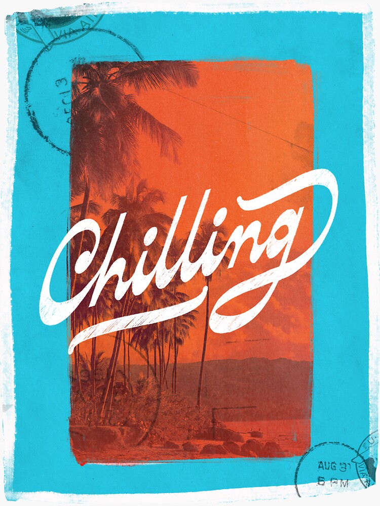 "Chilling" Sticker for Sale by victor-rosario | Redbubble