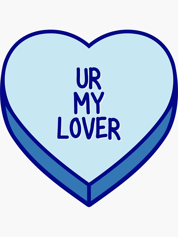 ""Lover" Conversation Heart" Sticker for Sale by rsnod18 | Redbubble