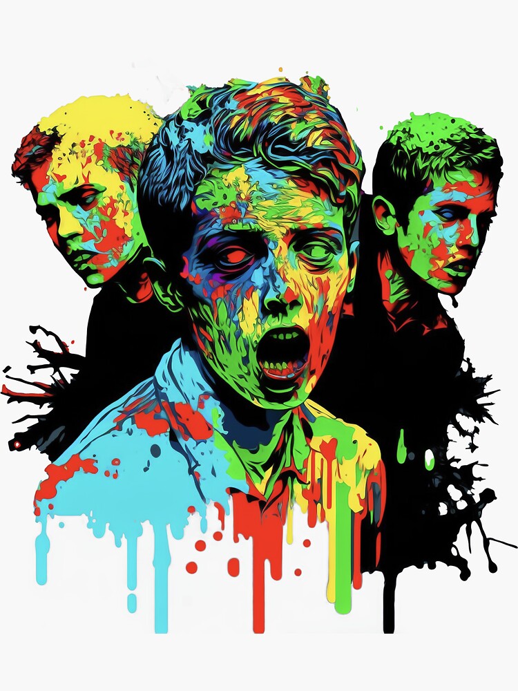 "Zombies Pop Art 2 living dead colorful pop culture" Sticker for Sale ...
