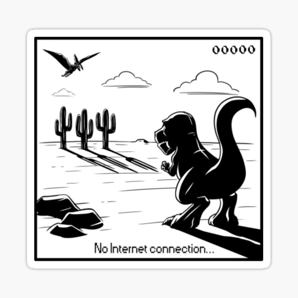 "T Rex T-Rex Offline " Sticker for Sale by RFFNH | Redbubble