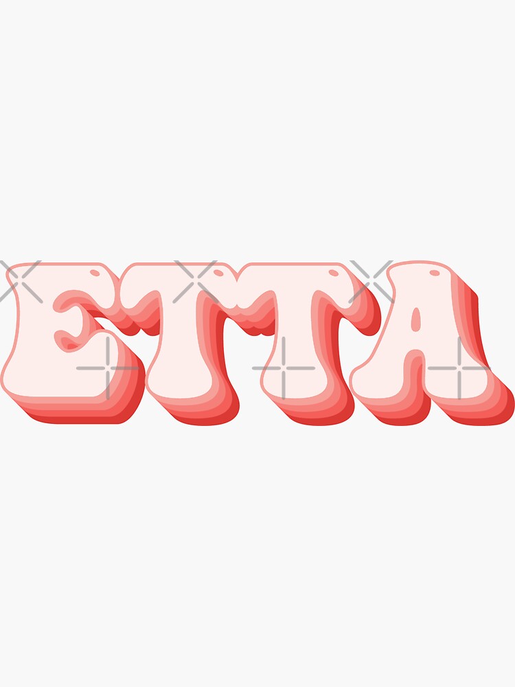 "Etta - Name" Sticker for Sale by kindxinn | Redbubble