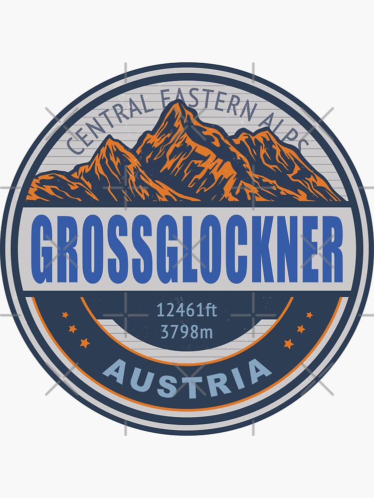 "Grossglockner Austria Vintage Mountain Hiking Design" Sticker for Sale ...