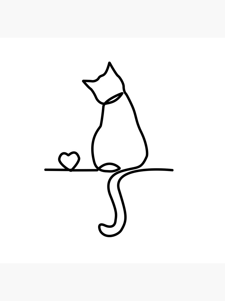 "Cat line art " Poster for Sale by bazsi98 | Redbubble
