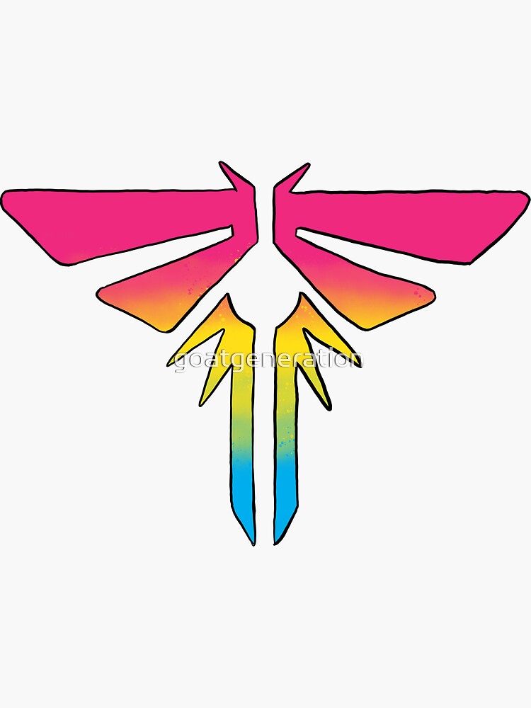 Sticker « TLOU The Last Of Us lucioles logo couleurs du drapeau de la ...