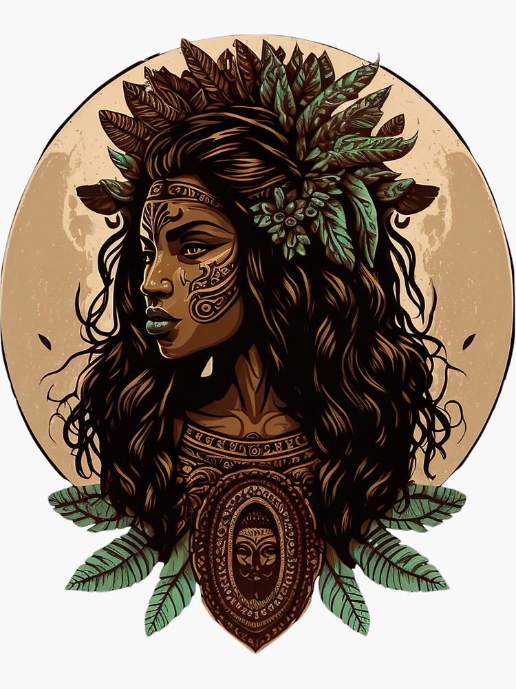 Pegatina «Atabey - Diosa Taino de la fertilidad y la maternidad» de ...