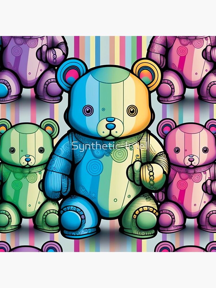 "Rainbow Bear Pattern | Rainbow Bear | Rainbow Animal | Vivid Bear ...