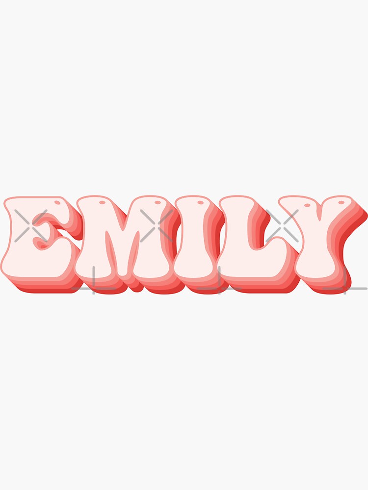 "Emily - Name" Sticker for Sale by kindxinn | Redbubble