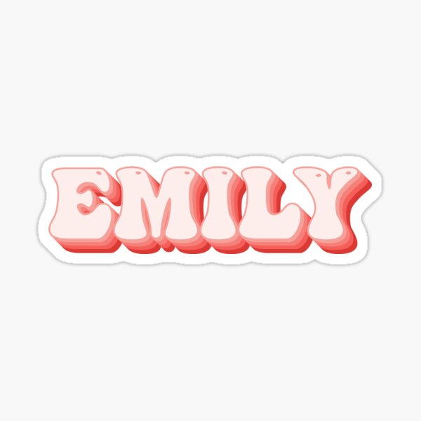 "Emily - Name" Sticker for Sale by kindxinn | Redbubble