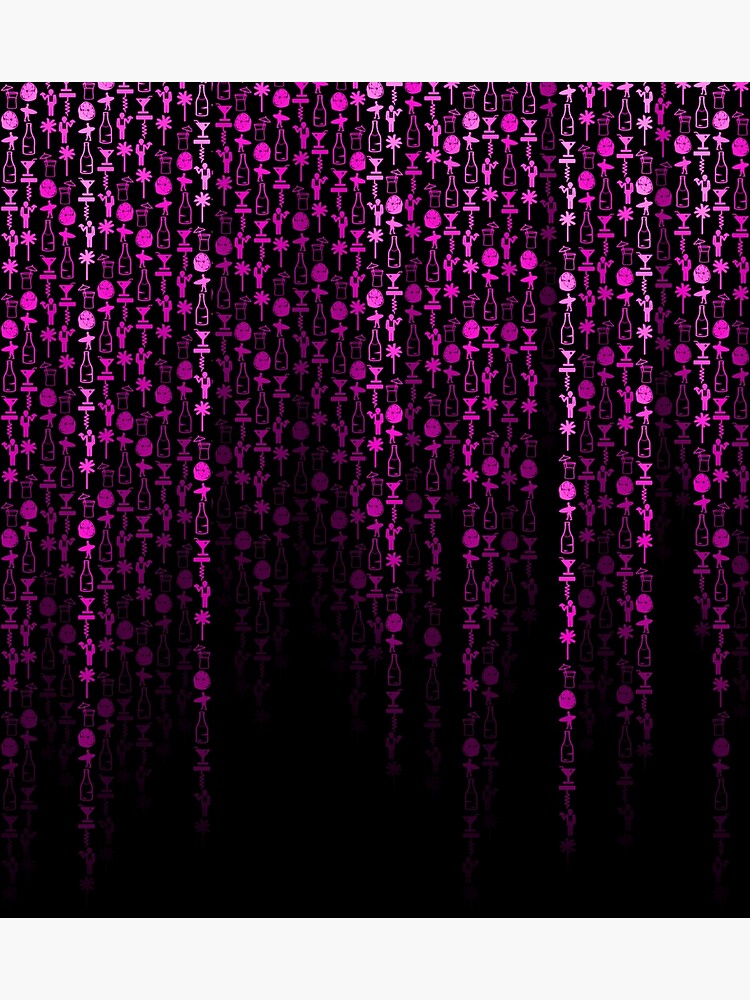 "Bright Neon Pink Digital Cocktail Party" Poster for Sale by podartist ...