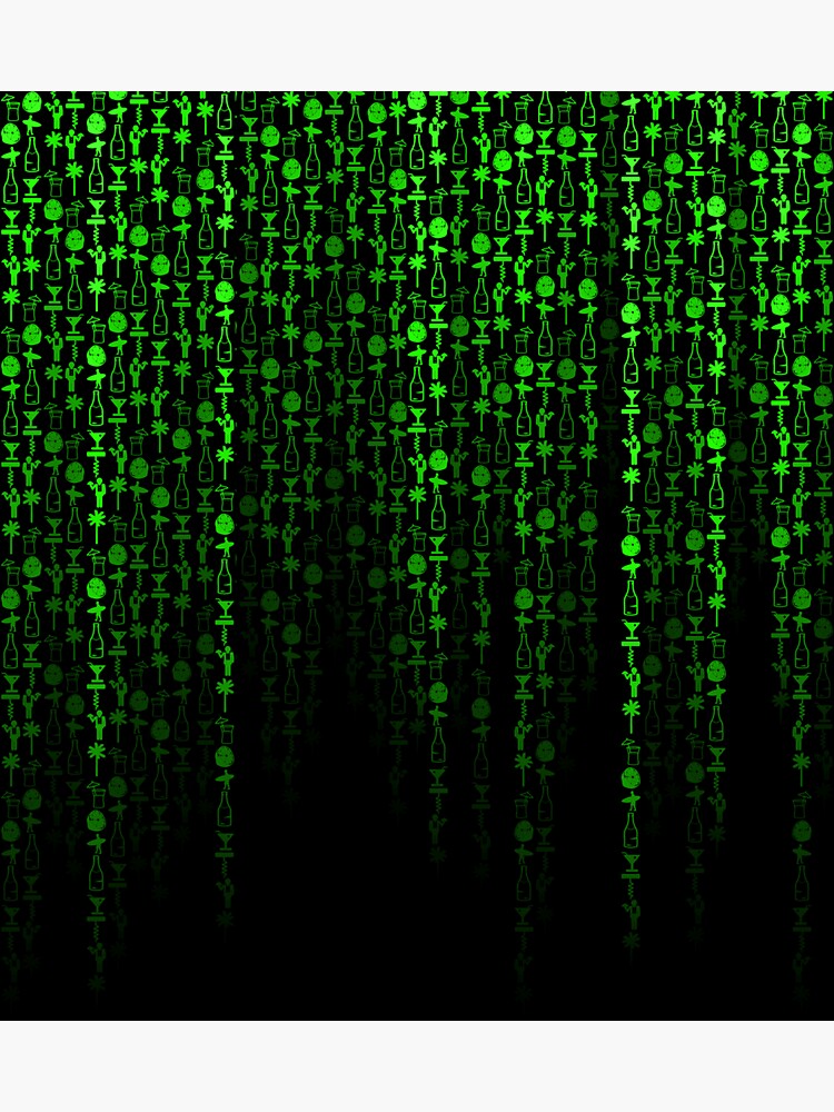 "Bright Neon Green Digital Cocktail Party" Sticker by podartist | Redbubble