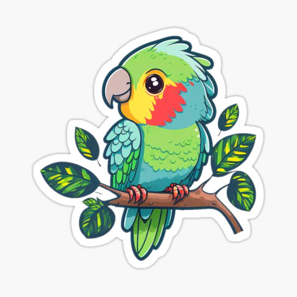 Pegatina for Sale con la obra «Loro - Dibujos animados, Kawaii» de ...