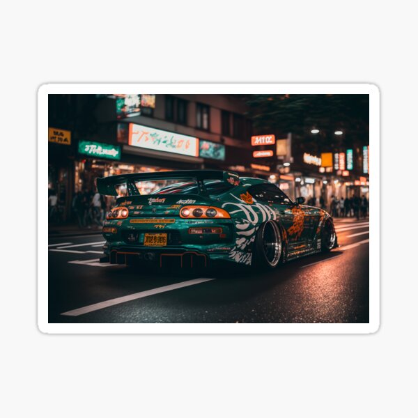 "Drift car " Sticker for Sale by GraphicMystical | Redbubble