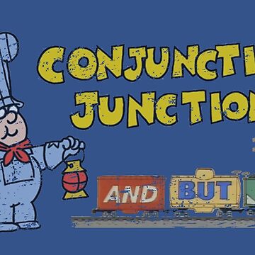 "Schoolhouse Rock Conjunction Junction" Sticker for Sale by Bigfinz ...