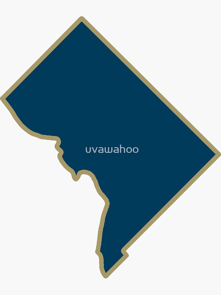 Washington Dc Outline George Washington University Sticker For Sale By Uvawahoo Redbubble