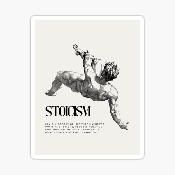 "Stoicism, The Greek Philosophy. inspirational motivational" Sticker ...
