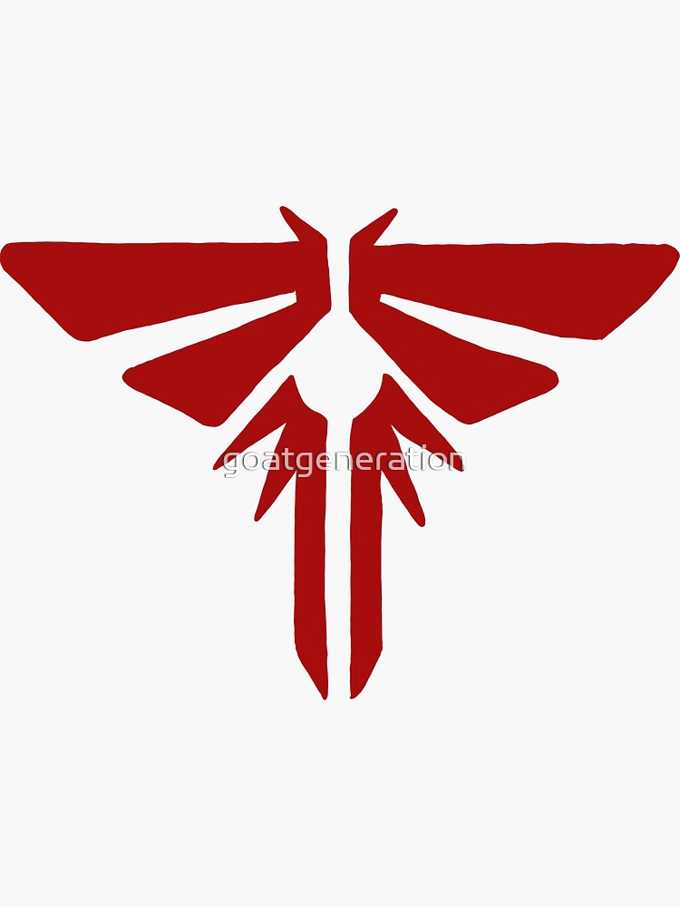 "TLOU The Last Of Us fireflies logo (red)" Sticker for Sale by ...
