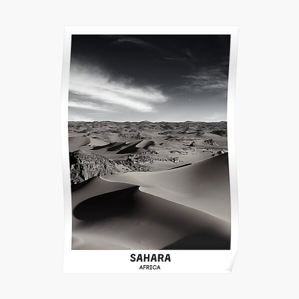 "Sahara Desert Africa Dorm Room Essentials Minimalist Poster Design ...