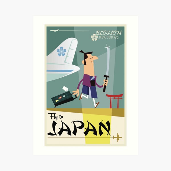 "Fly to...Japan poster" Art Print for Sale by GAGodel | Redbubble