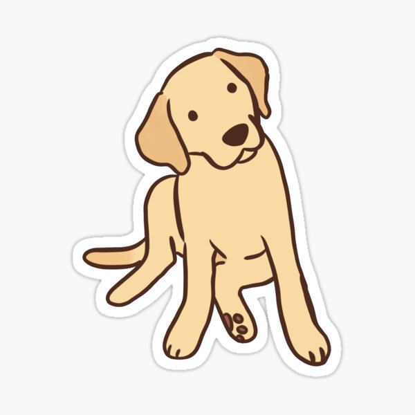 "Labrador retriever cute illustration " Sticker for Sale by ...