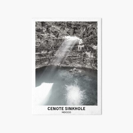 "Cenote Sinkhole Mexico Dorm Room Essentials Minimalist Poster Design ...