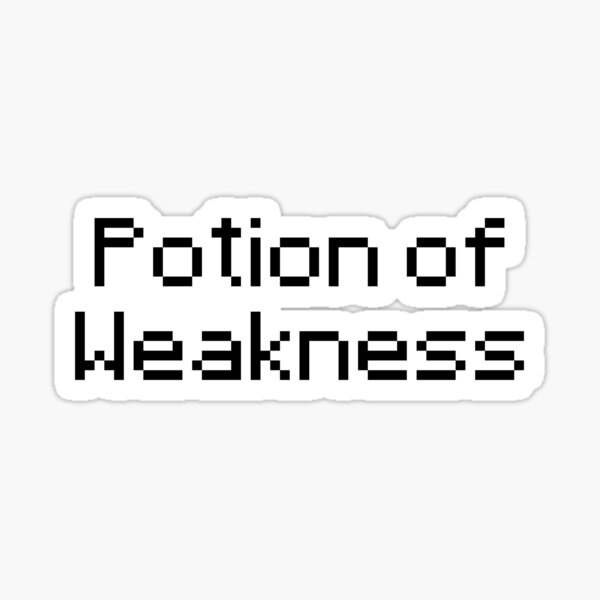 "Potion of Weakness" Sticker for Sale by Ohana-Community | Redbubble