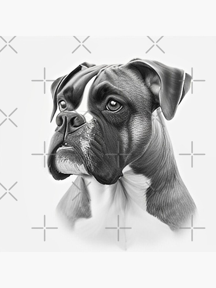 "Boxer pencil drawing" Sticker for Sale by Pencil-Art | Redbubble